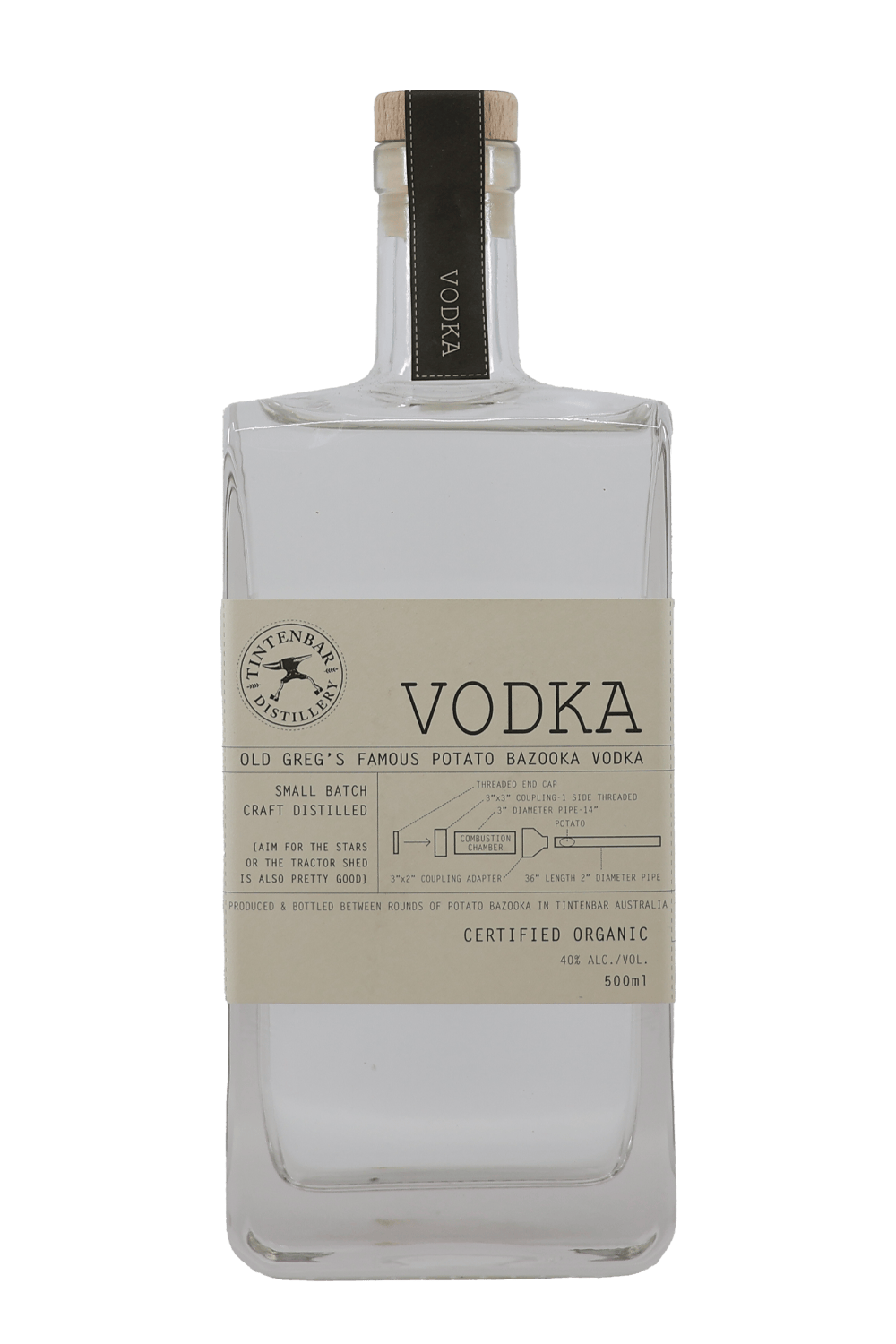 Tintenbar Distillery Potato Bazooka Vodka – Smokey's Bottle Shop